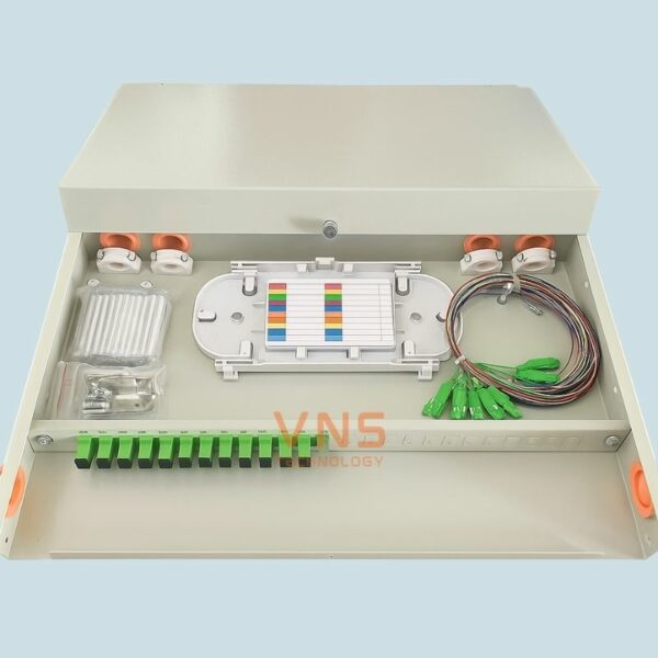 Hộp Phối Quang ODF Sắt Lắp Rack 12FO Indoor - VNS