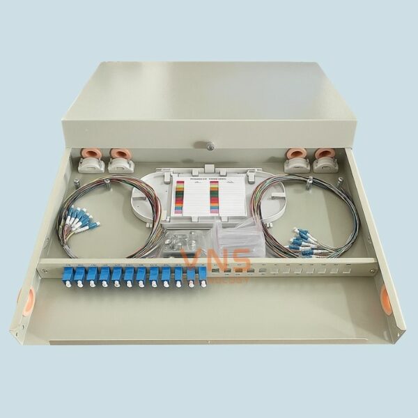 Hộp Phối Quang ODF Sắt Lắp Rack 24FO Indoor - VNS